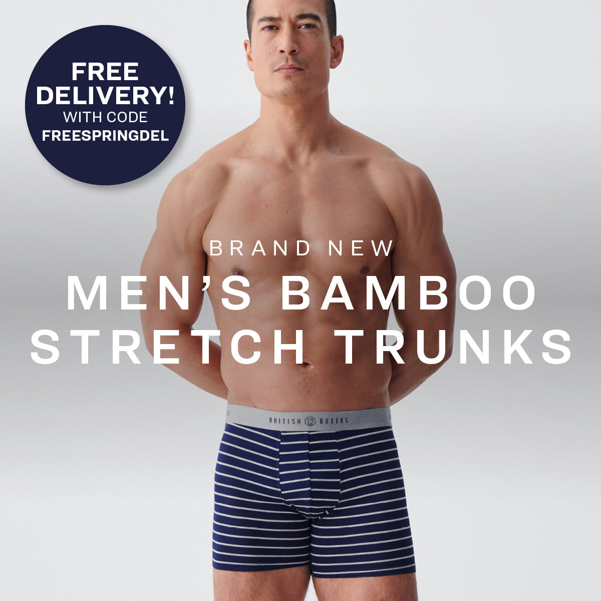 New men’s bamboo stretch trunks packs! PLUS Free Delivery!