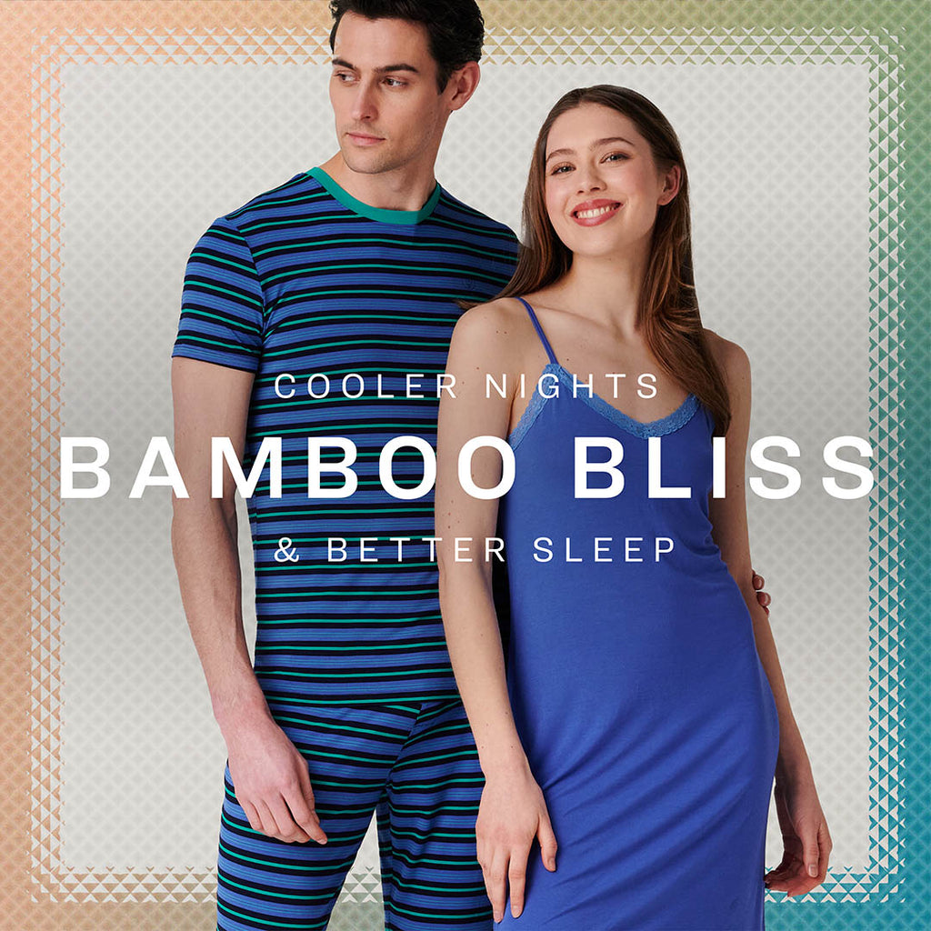 Cool in bed! Bamboo sleepwear for warmer nights.