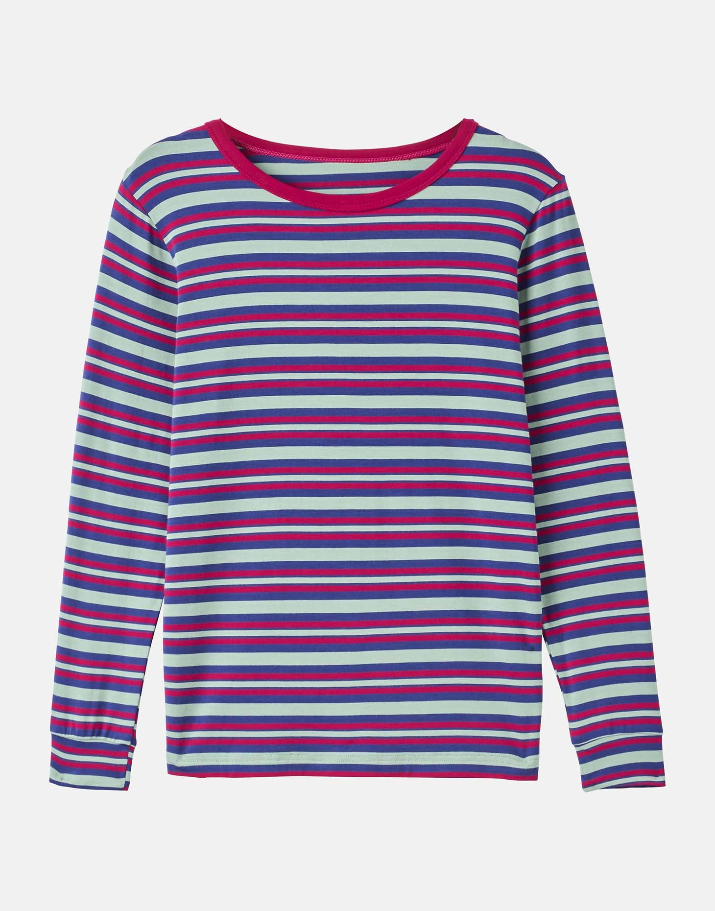 Children's Bamboo Pyjama Set – Forest Berry Stripe