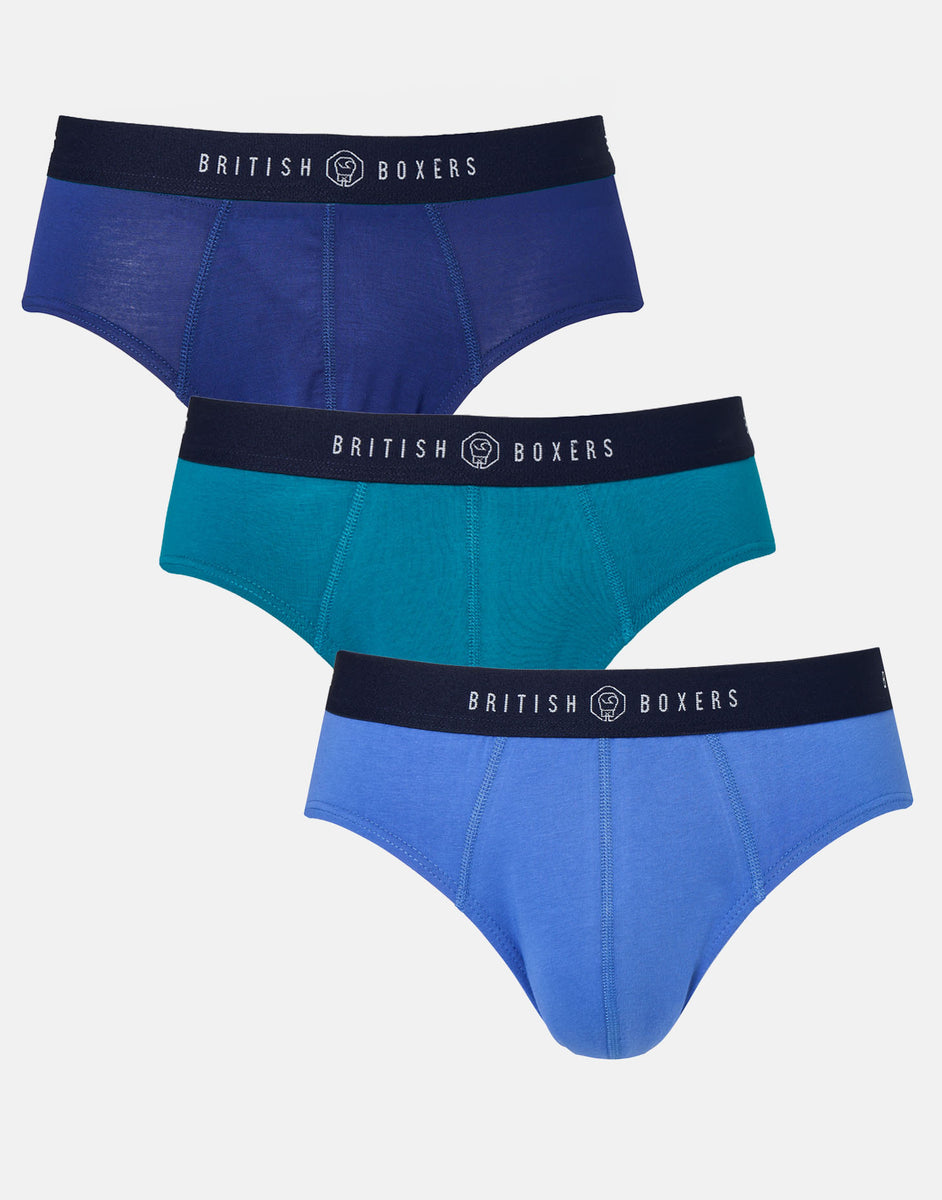 Three-pack Men's Cotton Briefs – Summertime Blues