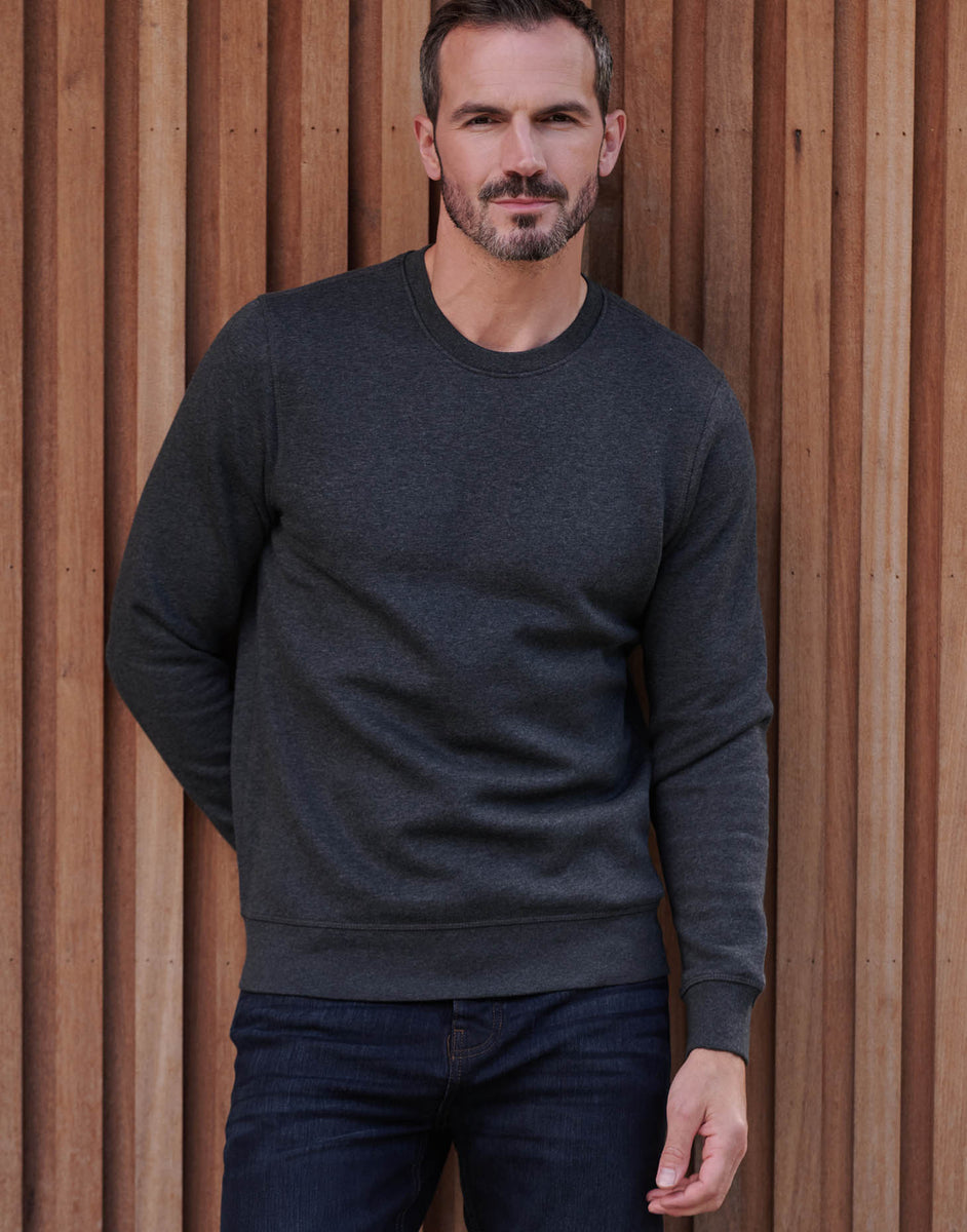 Men's Laid-Back Sweatshirt – Dark Heather Grey