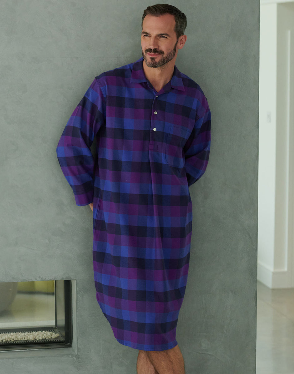Men's Brushed Cotton Nightshirt – Berwick Check