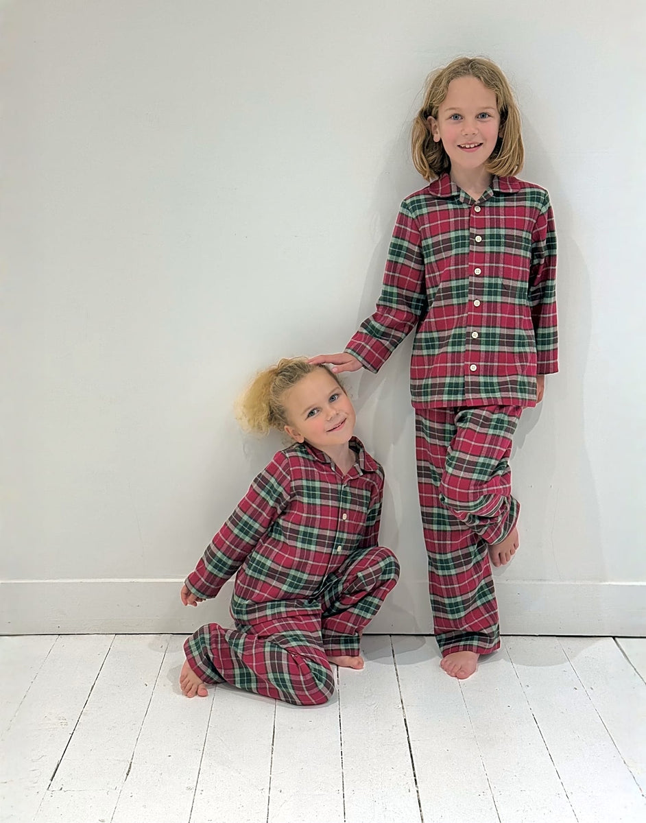Children's Brushed Cotton Pyjama Set – Gaia Tartan